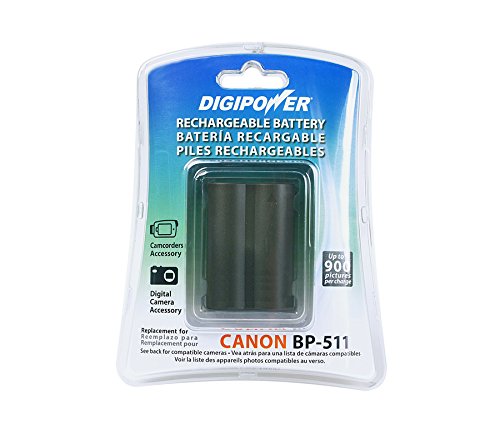 Digipower BP-CN511 Replacement Li-Ion Battery for Canon BP-511 ...