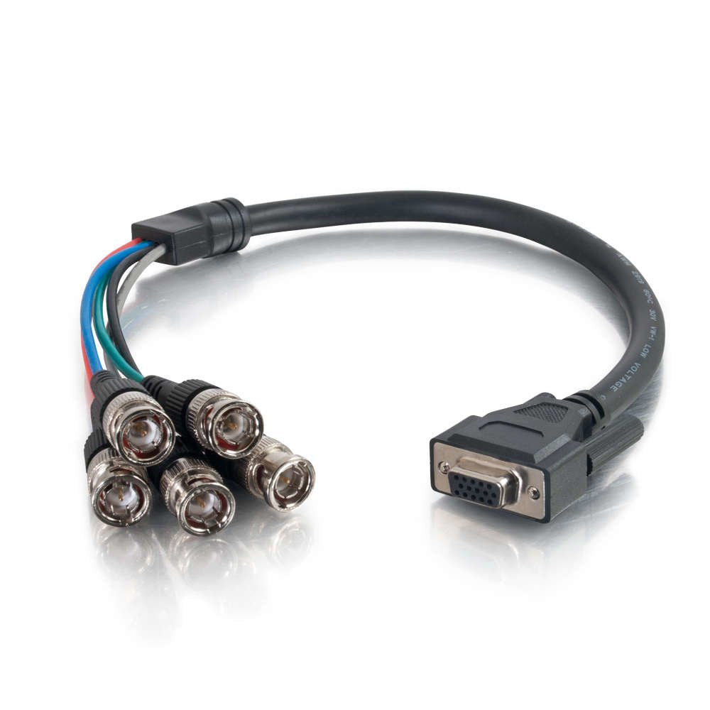 Cables to Go Premium VGA Female to RGBHV (5-BNC) Male Video ...